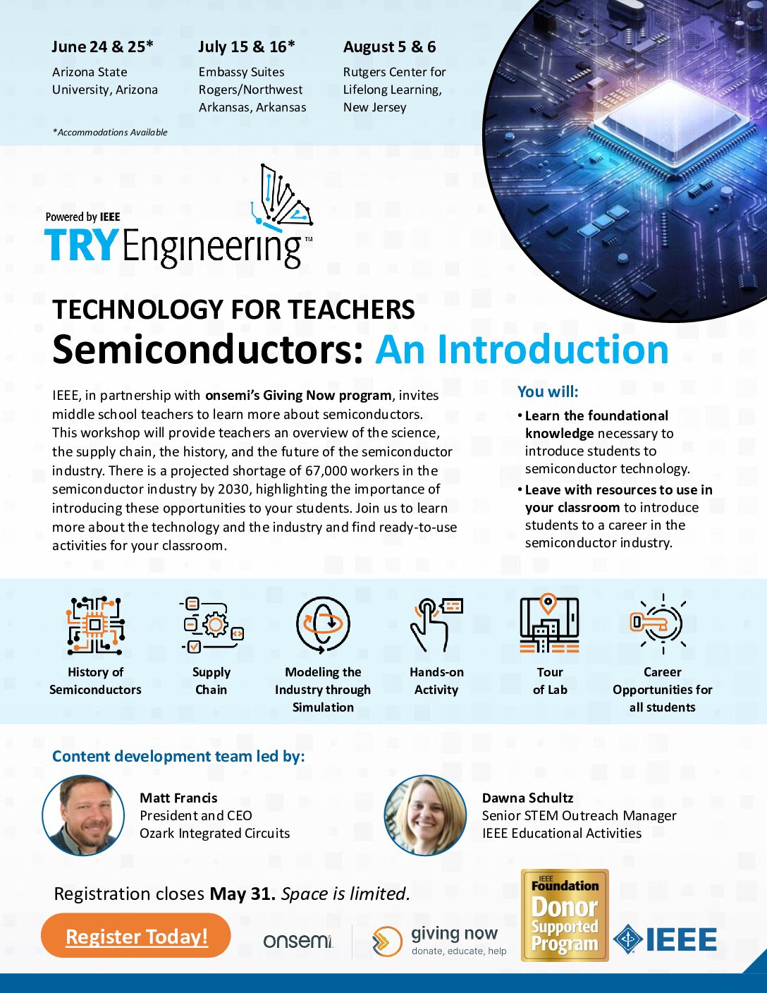 Free In-Person Workshop Opportunity for K-12 Teachers! - TryEngineering.org Powered by IEEE